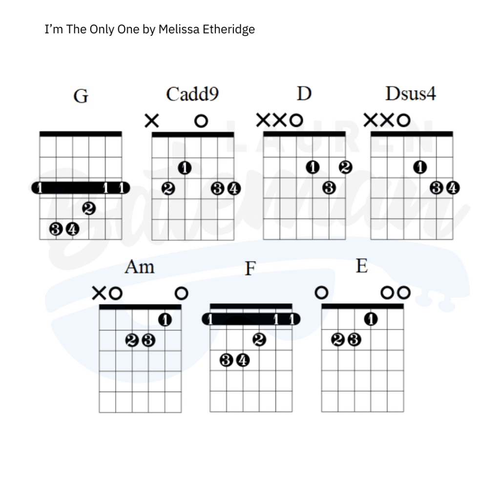 I'm The Only One Chords & Strumming Lesson - Melissa Etheridge - Lauren ...