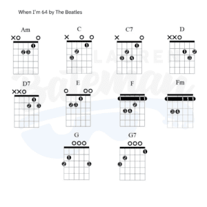 When I'm 64 Chord Chart By The Beatels - Lauren Bateman Guitar